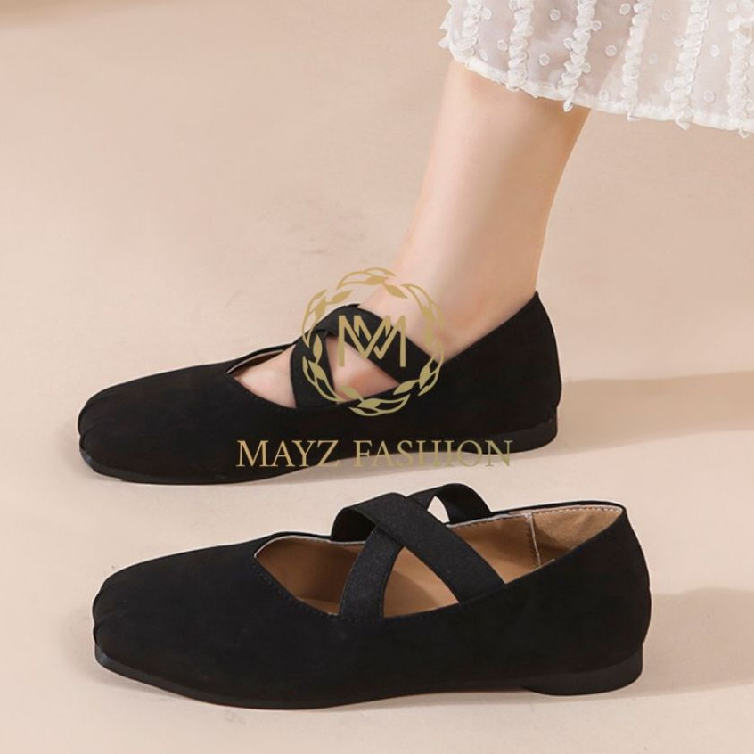 Jual Flatshoes Kuliah Wanita Tali Silang Sepatu Ballerina Casual 1208 ...