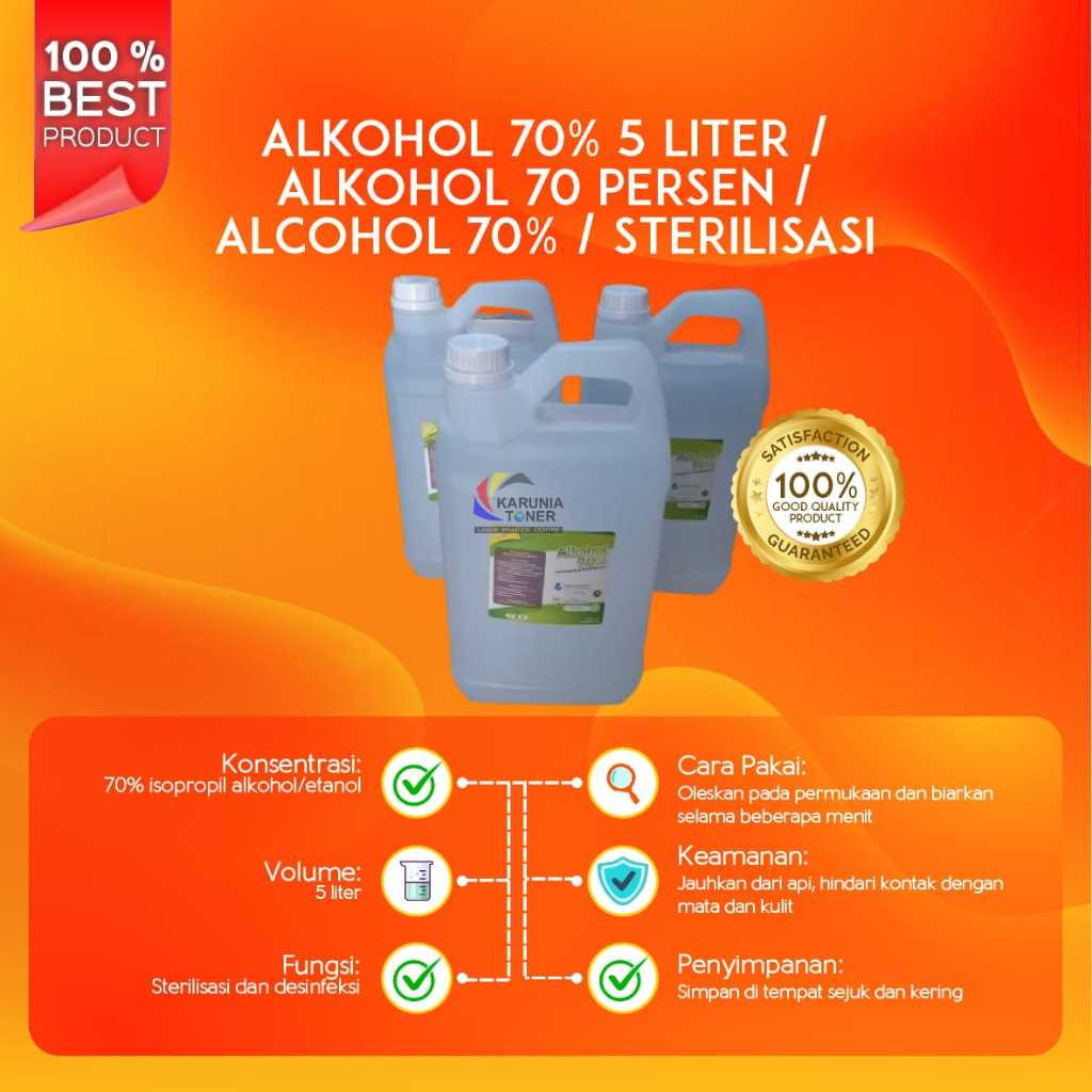 Jual Alkohol 70% 5 liter / Alkohol 70 persen / Alcohol 70% ...