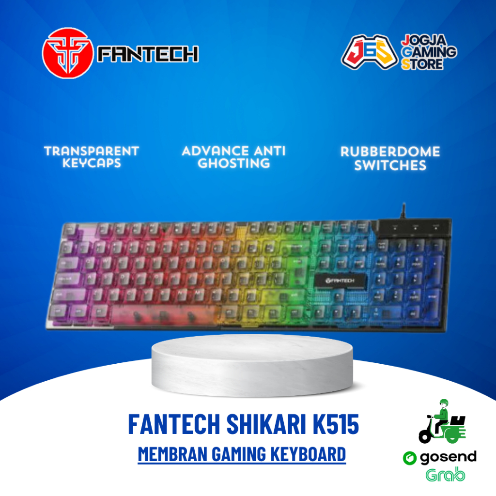 Jual Fantech Shikari K515 K-515 Transparent Keycaps Membran Gaming Keyboard | Shopee Indonesia