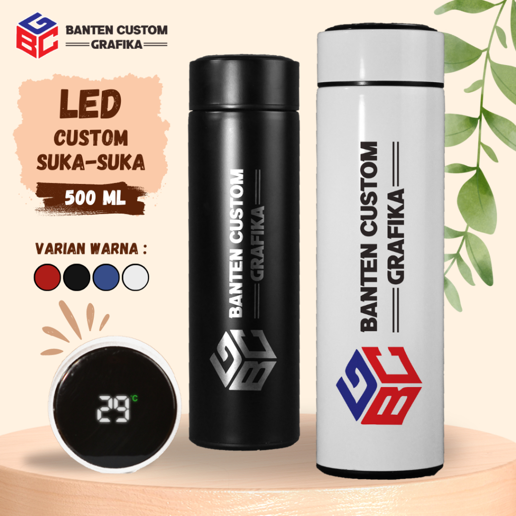 Jual Souvenir Tumbler Custom Desain Print Poto Tumbler LED | Shopee ...
