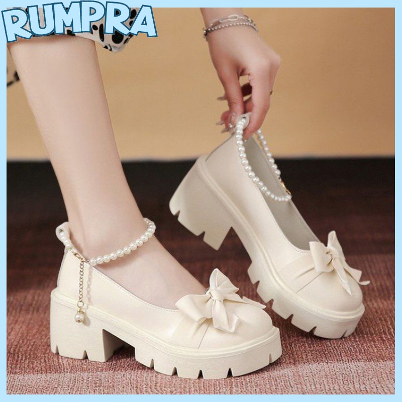 Jual Sepatu Wanita Heels Korea style Mary jane Sepatu Docmart Pearl ...