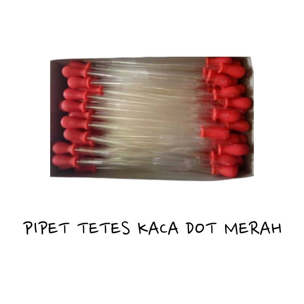 Jual Pipet Dot Kaca Merah//Pipet Kaca Harga Eceran//Pipet Laboratorium ...