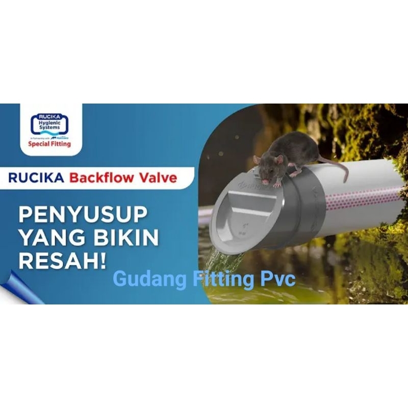 Jual backflow valve 3 " / dop / pvc Rucika | Shopee Indonesia