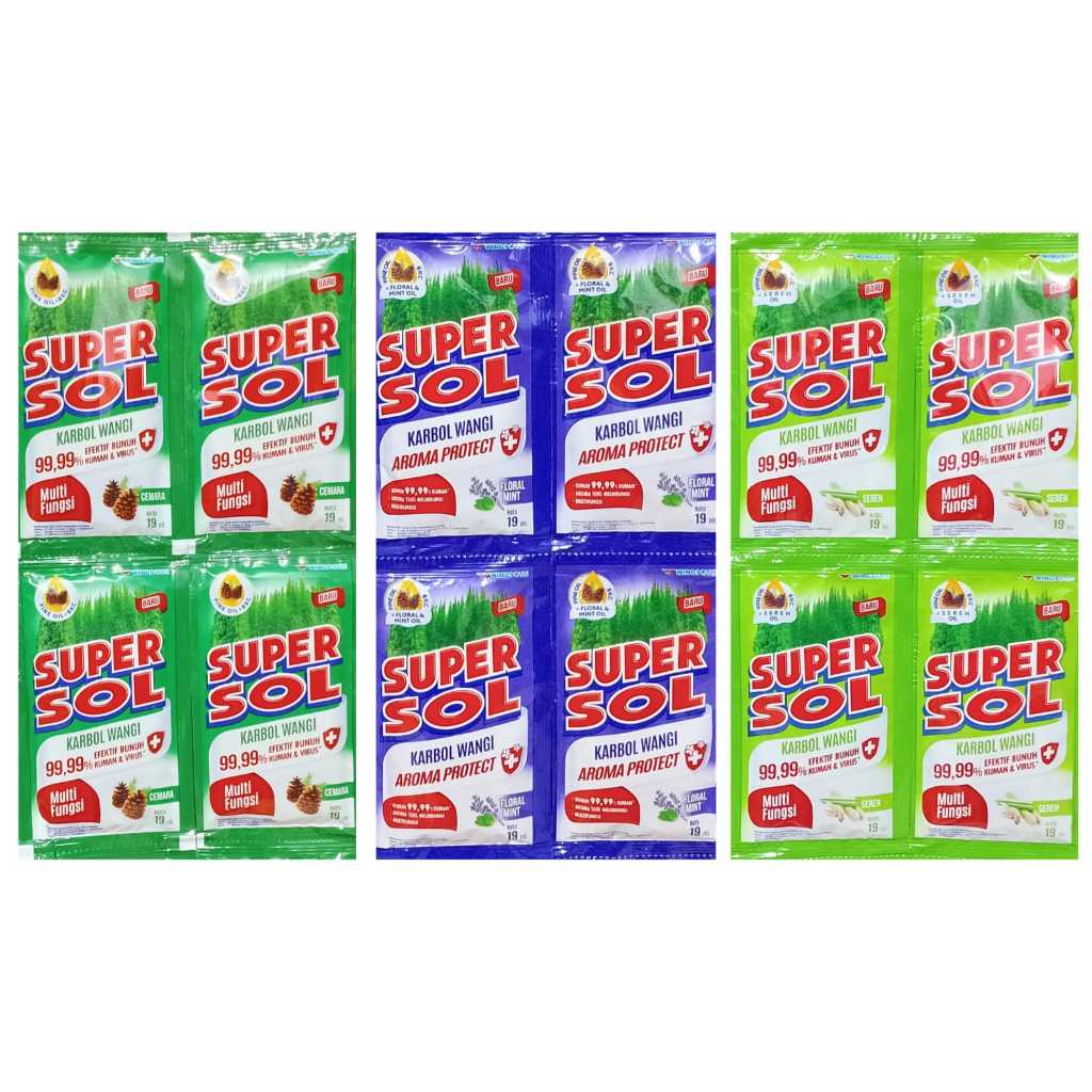 Jual SUPERSOL KARBOL WANGI / SACHET 1 RENCENG ISI 12 PCS | Shopee Indonesia