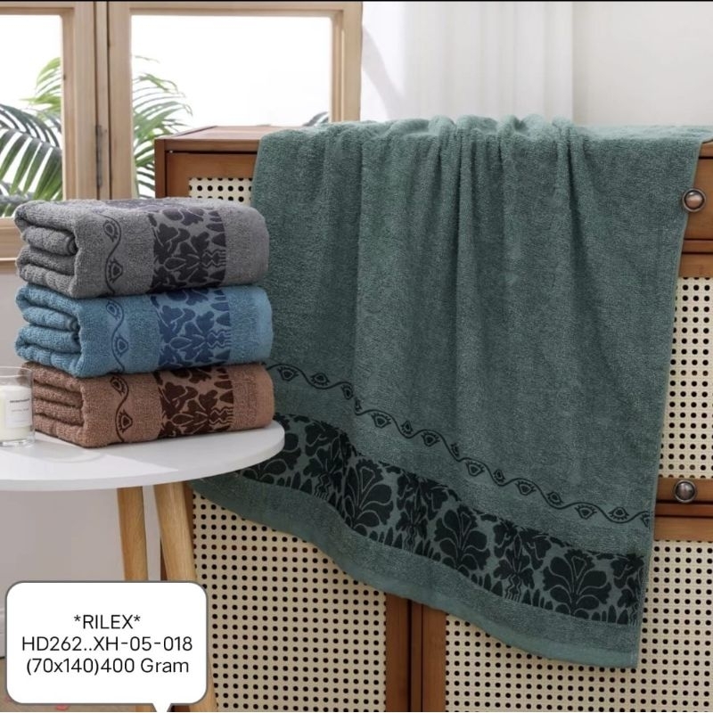 Jual Handuk RILEX Import Ukuran 70x140 cm | Handuk Halus Tebal Motif ...