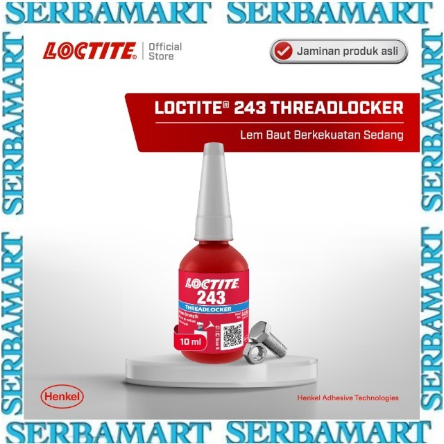 Jual LOCTITE 243 10ML ORIGINAL - LEM BAUT LOCTITE 243 10 ML | Shopee Indonesia