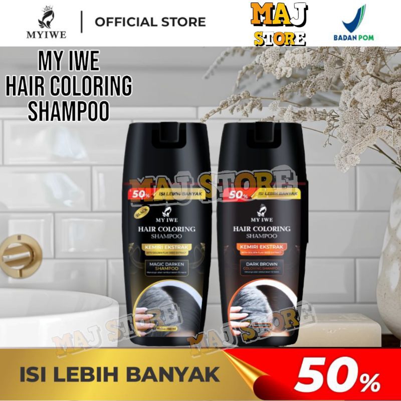 Jual MYIWE Hair Coloring Shampoo Original BPOM shampoo penghilang uban ...