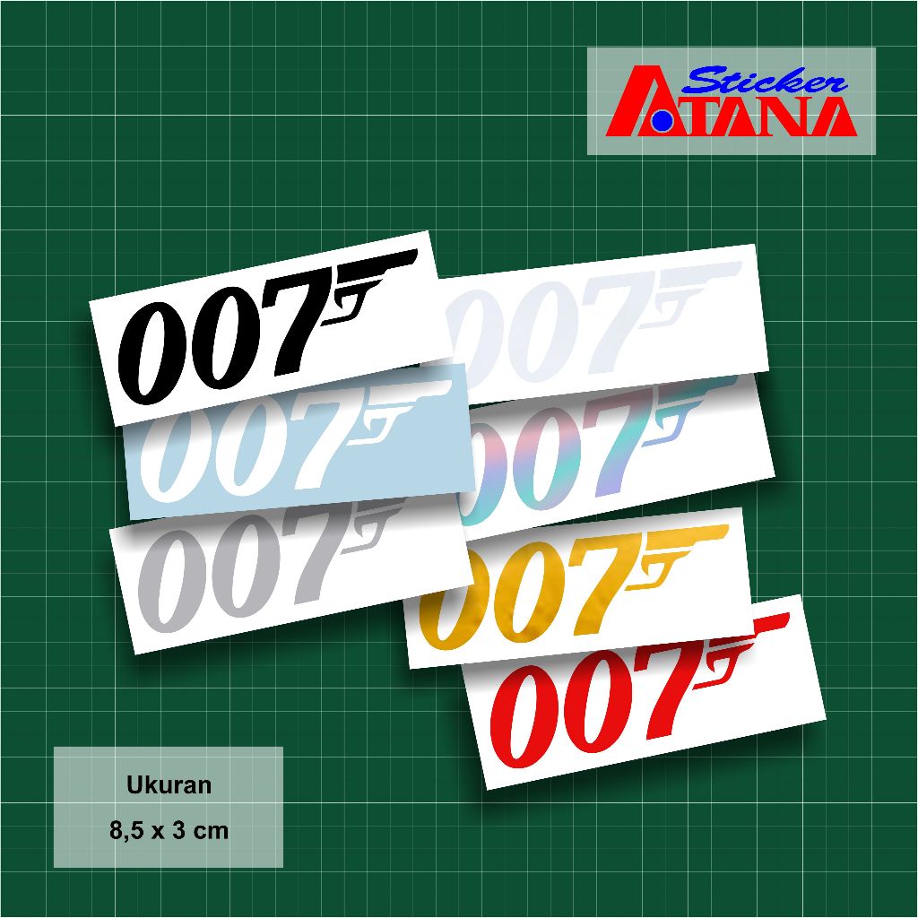 Jual Stiker Cutting James Bond 007 Emblem Logo Agen JB Rahasia Film ...