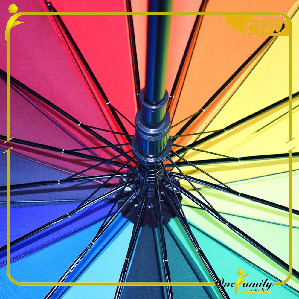 Jual ONE-C1158 Payung 16 Jari Polos Buka Otomatis Gagang Lurus Payung ...