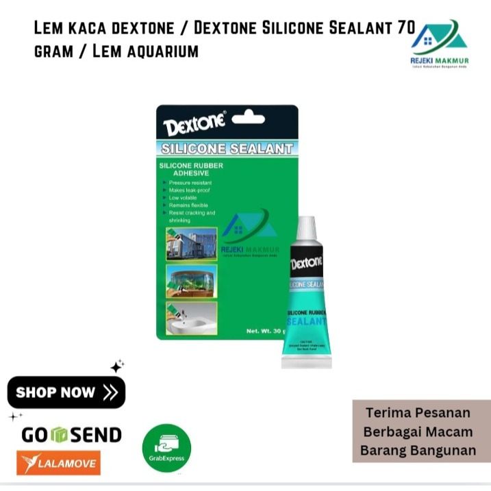 Jual Lem kaca dextone / Dextone Silicone Sealant 70 gram / Lem aquarium ...
