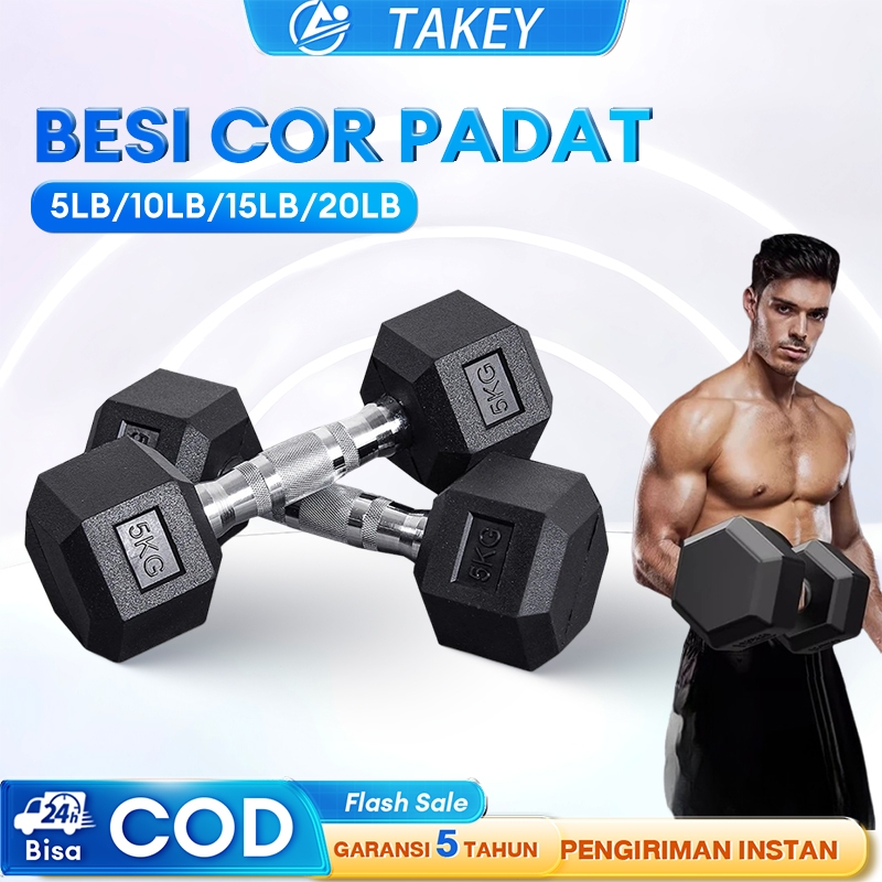 Jual TAKEY Mini Dumbbell 5KG 10KG /Anti slip Barbel Mini / Dumbbell ...