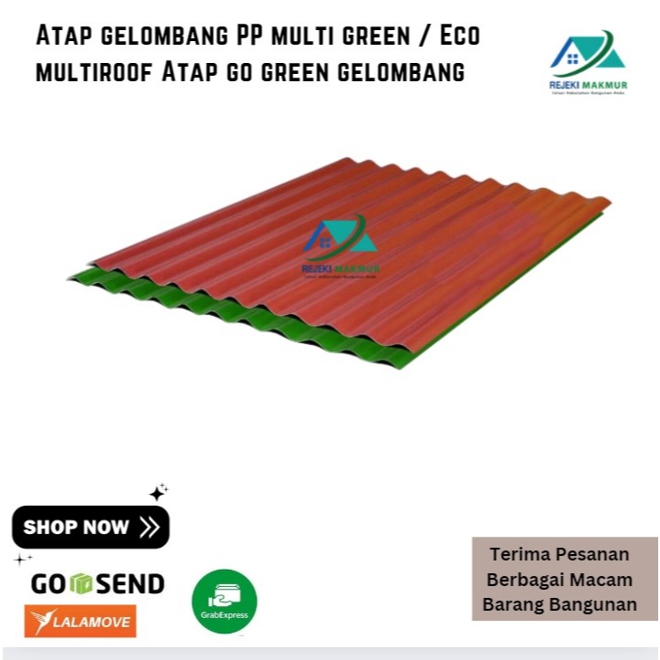 Jual Atap gelombang PP multi green / Eco multiroof Atap go green ...
