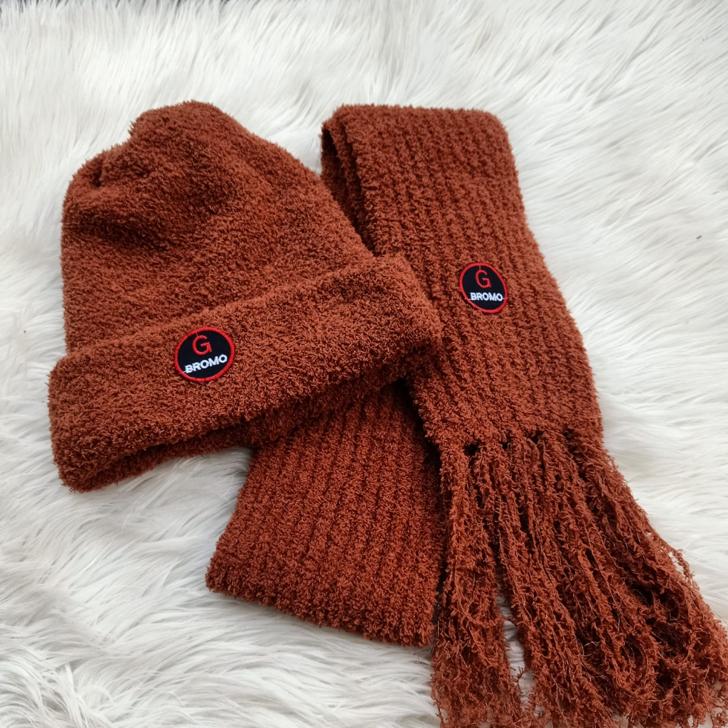 Jual Syal Kupluk BROMO Premium Lembut Pria Wanita satu set murah ...