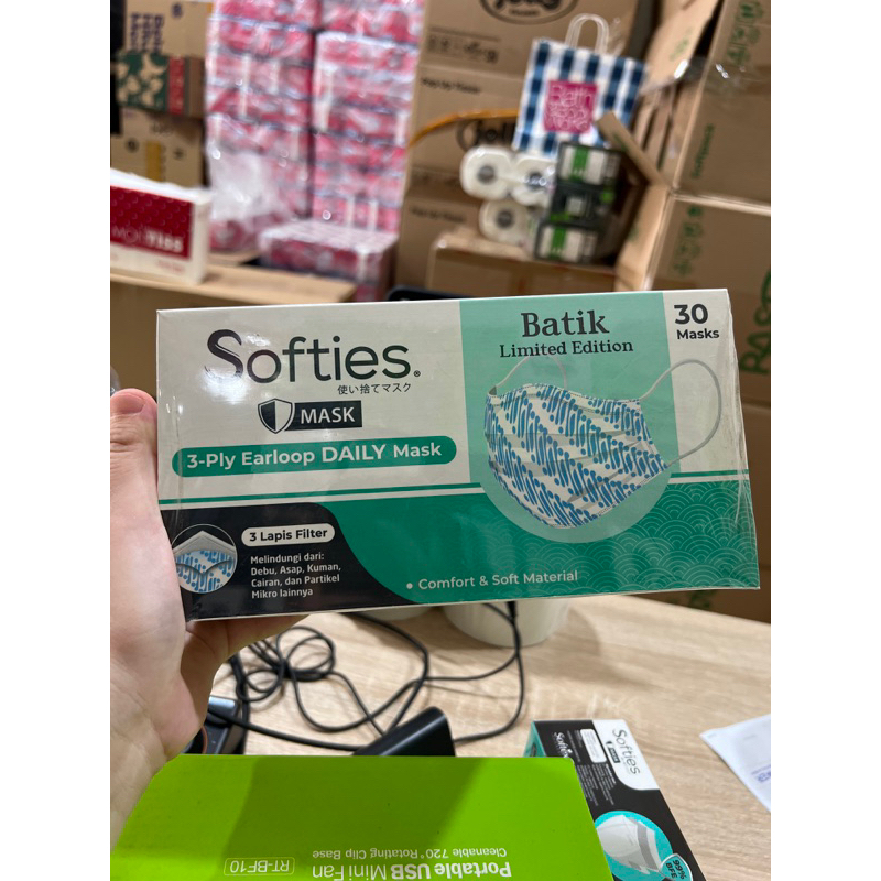 Jual Masker Softies 3 Ply Earloop Daily Mask 30pcs | Shopee Indonesia