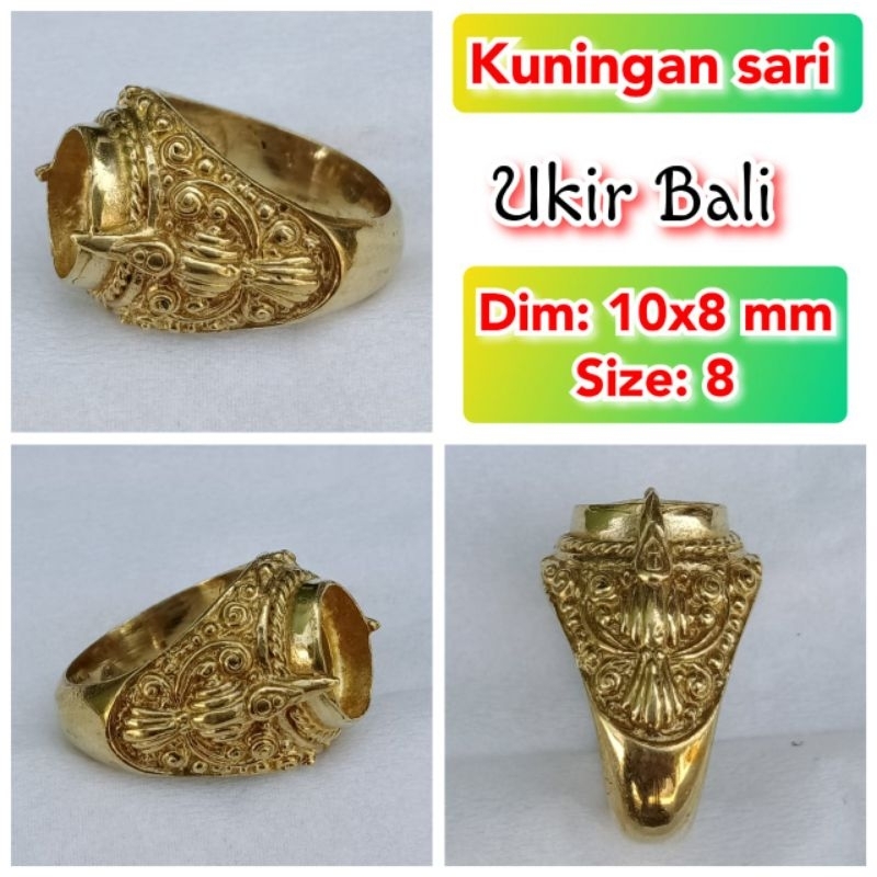 Jual cincin emban batu akik dan permata kuningan sari.65 | Shopee Indonesia