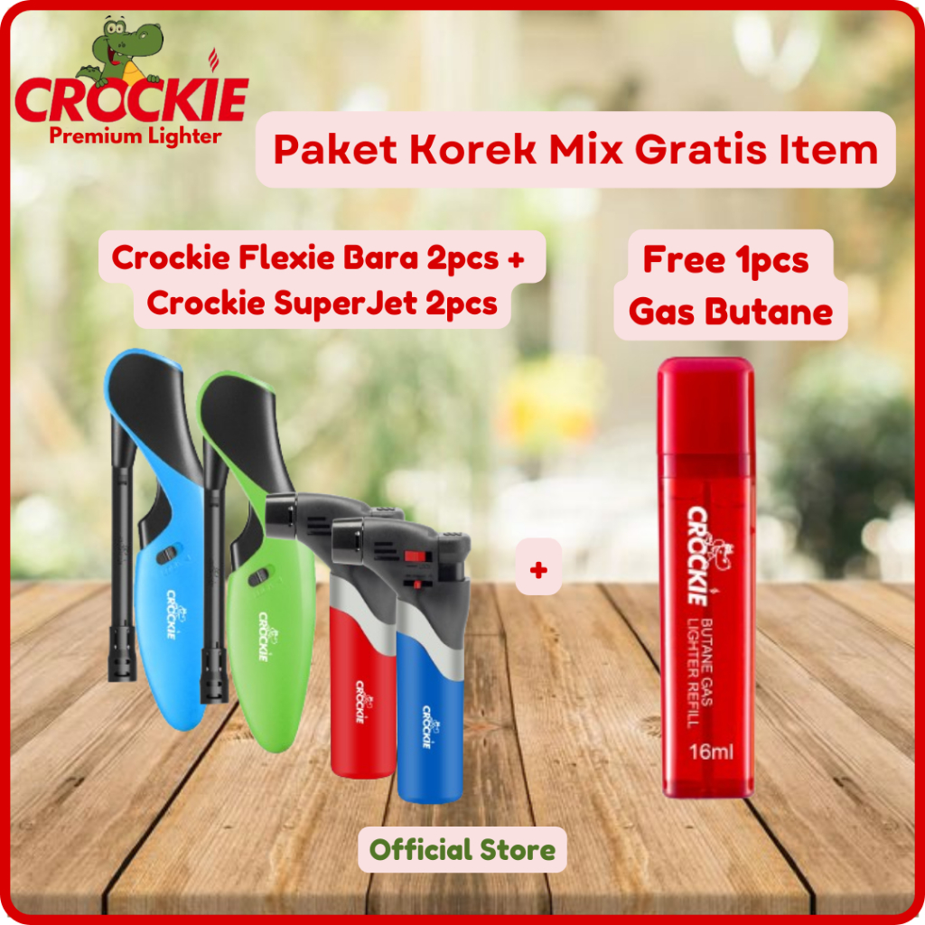 Jual Paket Mix Korek Crockie SuperJet Gratis Korek | Shopee Indonesia