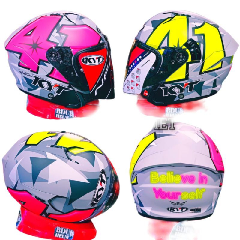 Jual Helm KYT Nfj motif Xavier sakura jaume masia espargaro 100% ...