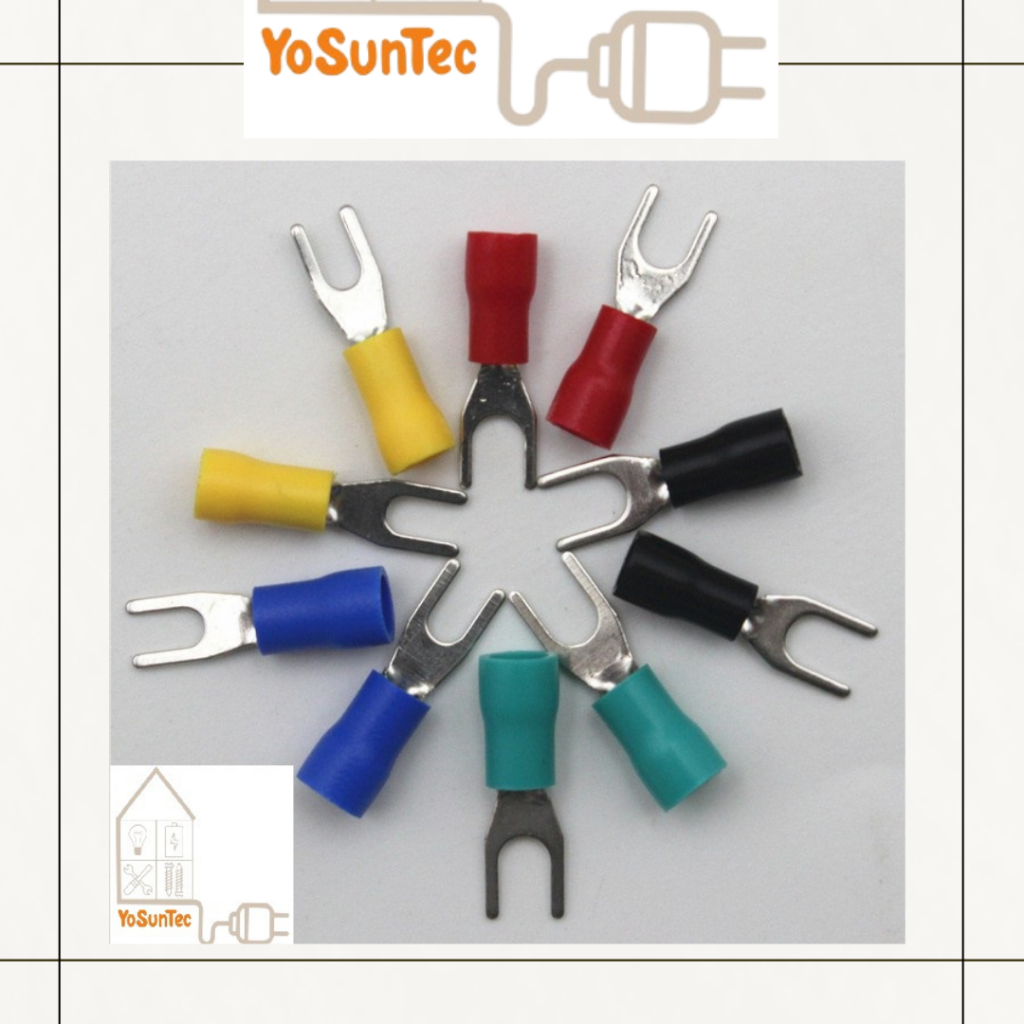 Jual Kabel Skun Y Fork Isolasi (isi 10) SV1.25-3 2-4 Cable Lug Terminal ...