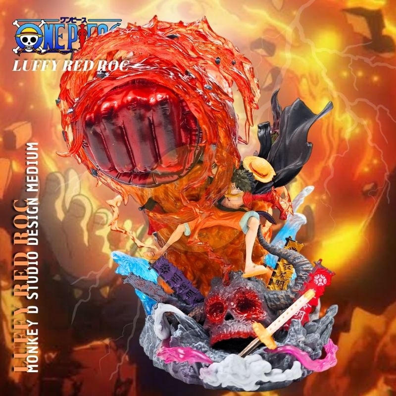 Jual Action Figure Luffy Red Roc Statue Onepiece 21 cm MD Studio ...
