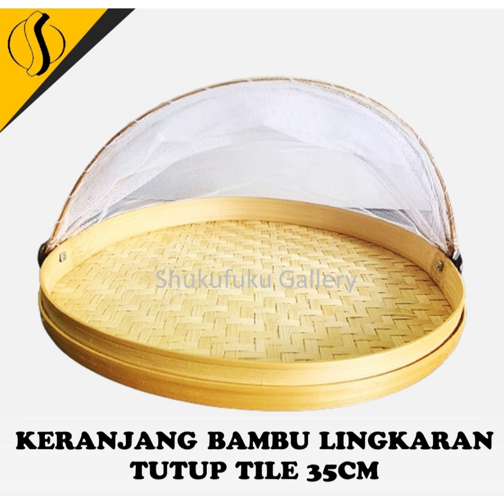 Jual KERANJANG BAMBU LINGKARAN TUTUP TILE 35CM | Shopee Indonesia