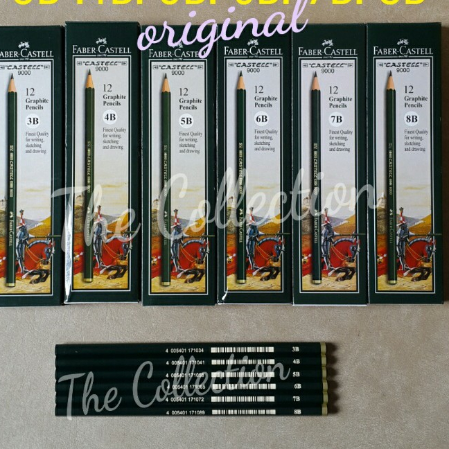 Jual Pensil Faber 8B 7B 6B 5B 4B 3B 2B B H F 2H 3H 4H 5H 6H satuan ecer Sketsa gambar eceran ...