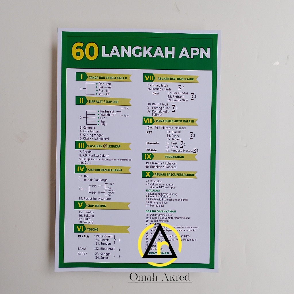 Jual Poster 60 Langkah APN - Poster APN - Poster Kebidanan - Poster Kesehatan | Shopee Indonesia