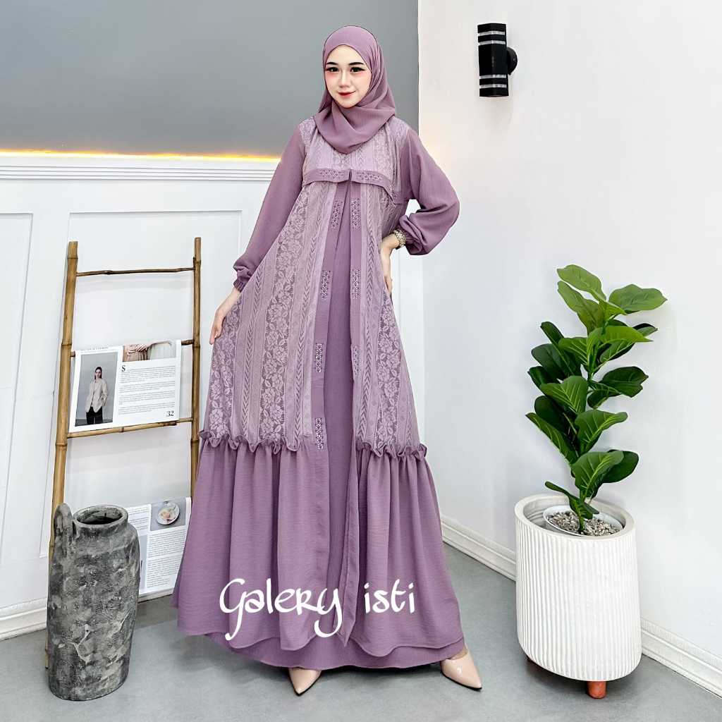 Jual ATTAYA DRESS HITS 2024//GAMIS CRIBKEL AIRFLOW DENGAN KOMBINASI ...