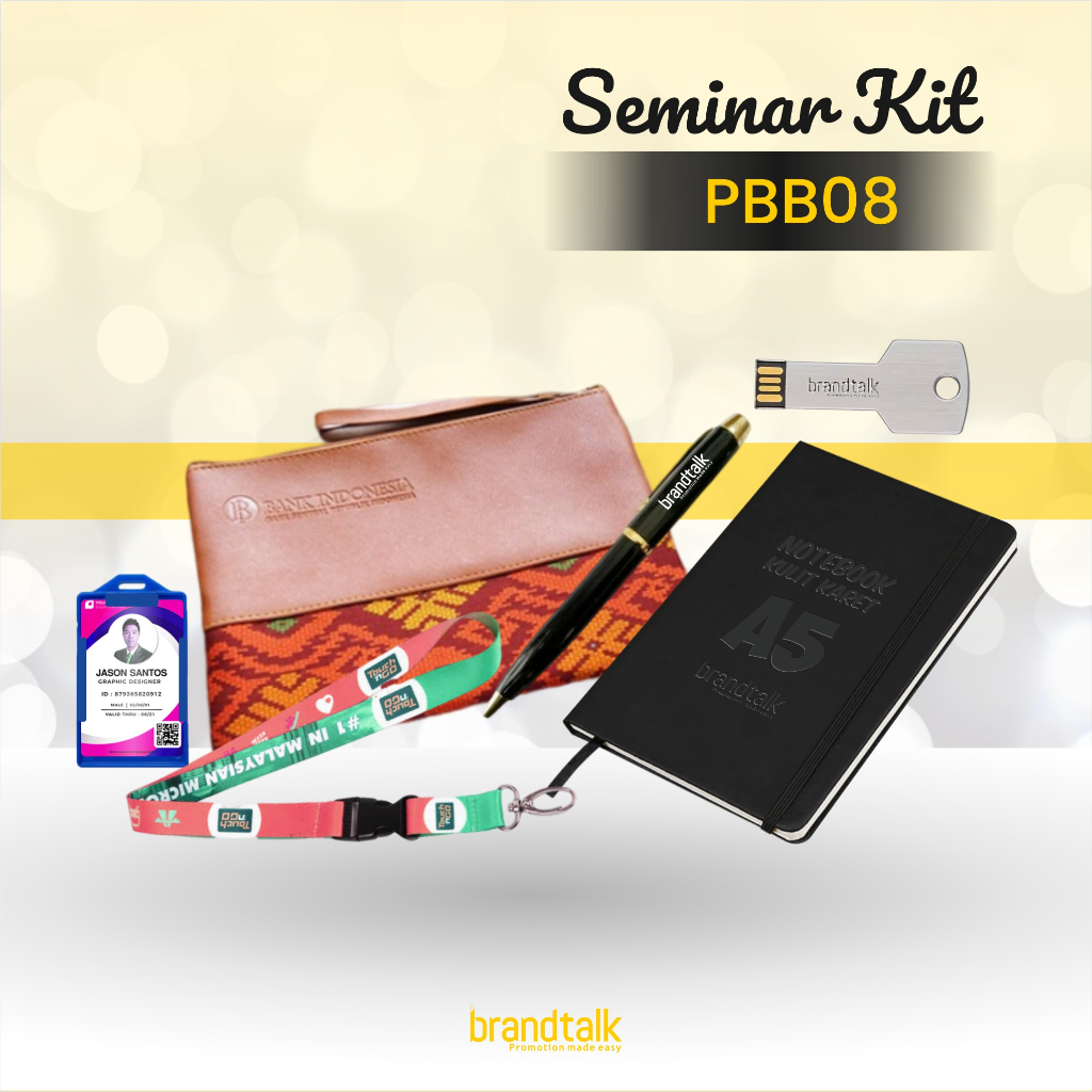 Jual Paket Seminar Kit Custom - Pouch, Notebook Karet Grafir, Pulpen ...