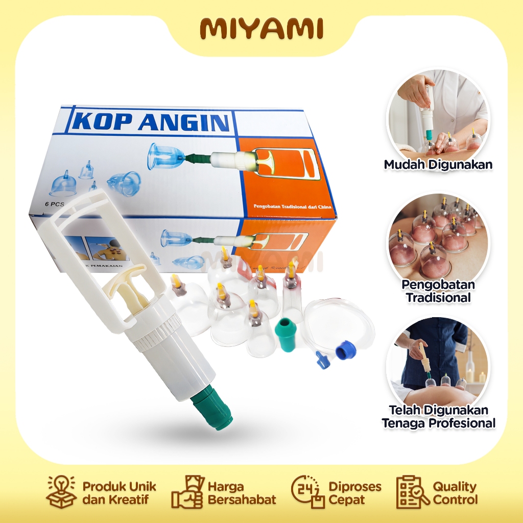 Jual Alat Bekam Terapi Tradisional Full Set Isi 6 Kop Angin Untuk ...
