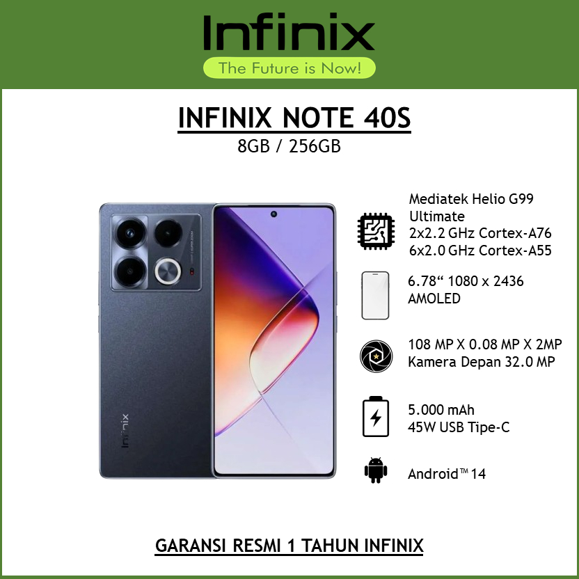 Jual INFINIX NOTE 40S 8GB 256GB | Shopee Indonesia