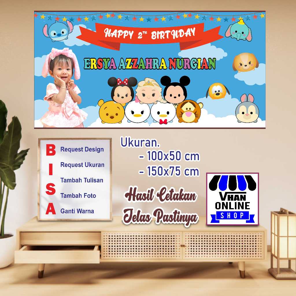 Jual Custom Spanduk Banner MMT ulang Tahun Anak dengan Motif Lucu ...