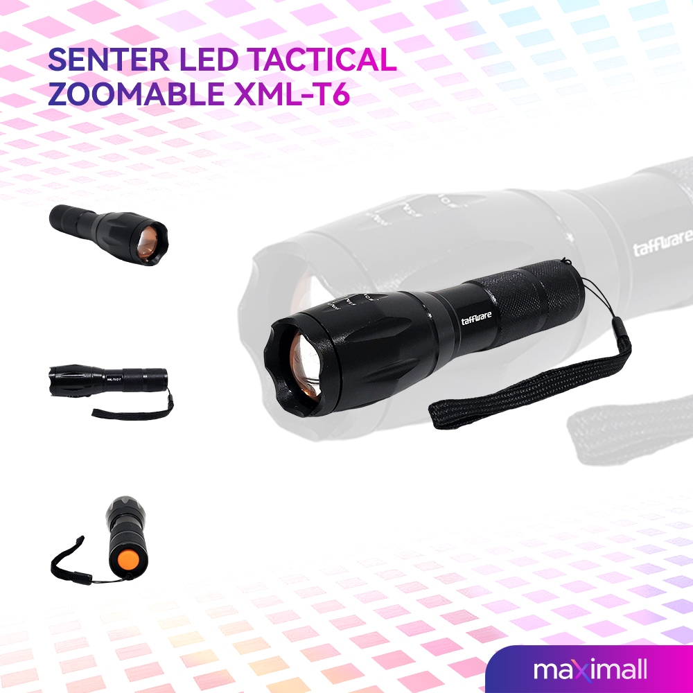 Jual Senter LED Tactical Zoomable E17 Flashlight Cree X-ML T6 (2000 Lumens) | Shopee Indonesia
