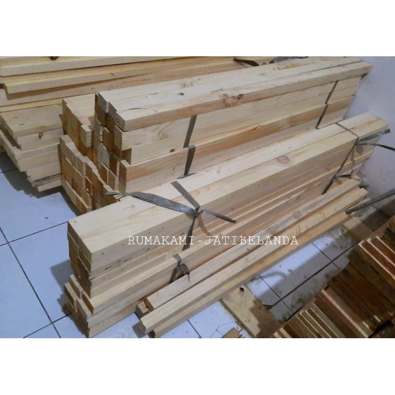 Jual Balok - Kayu reng jati belanda serut halus ukuran 2 meter - 200 ...
