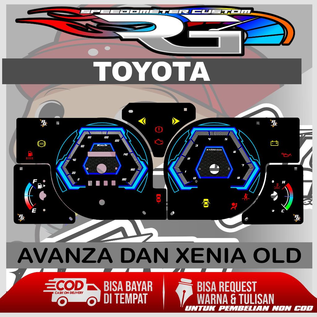 Jual PAPAN SPEEDOMETER CUSTOM TOYOTA AVANZA OLD | Shopee Indonesia
