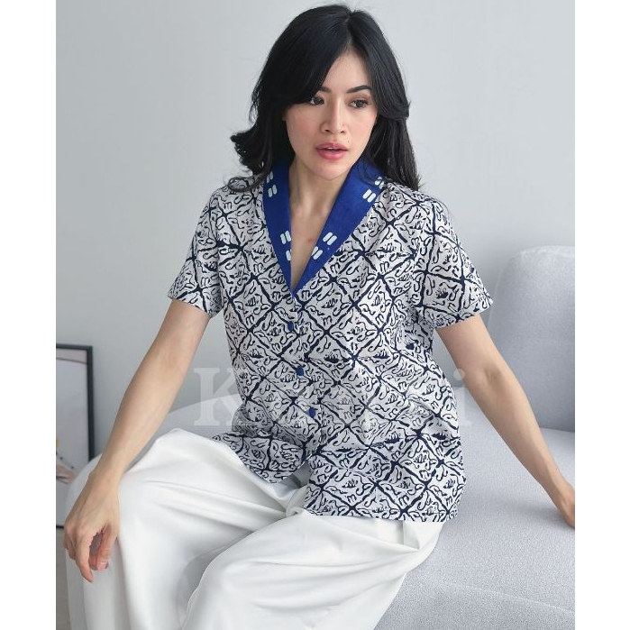 Jual KANTI - GENDIS TOP BATIK - blouse batik, atasan batik katun cap ...