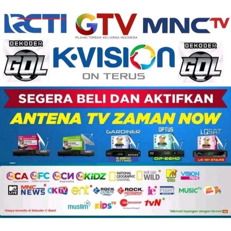 Jual Paket Cling Mnc Kvision Bromo Gardiner Optus Lgsat Gol Kartenz ...