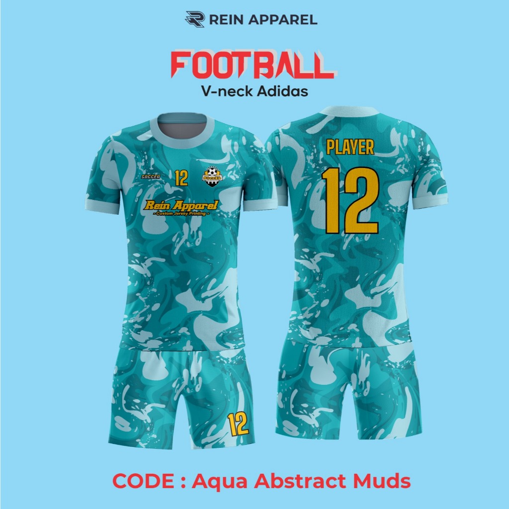 Jual Jersey Custom Bola Futsal Full Printing Satuan Lusinan - Aqua ...