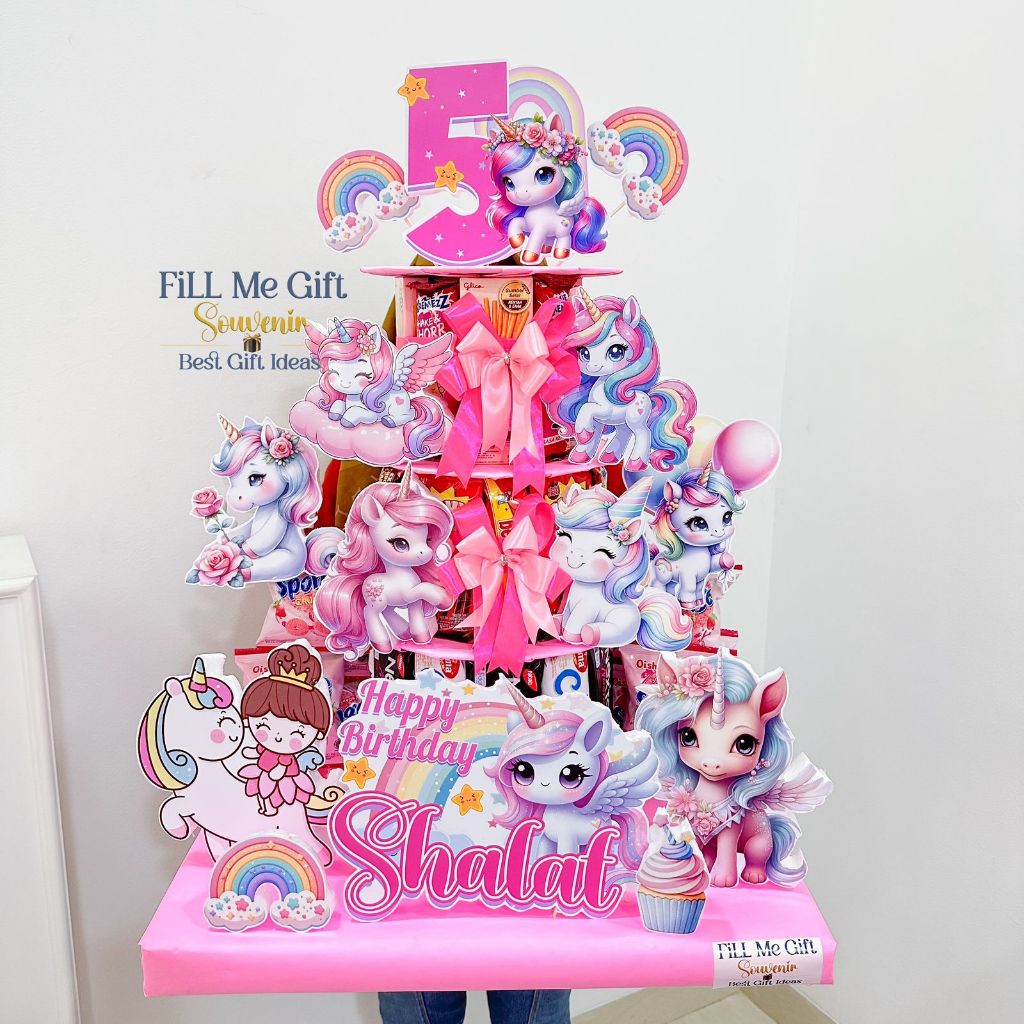 Jual BK - Unicorn Cute - Snack Tower Cake Tart Birthday / Kado Ulang ...