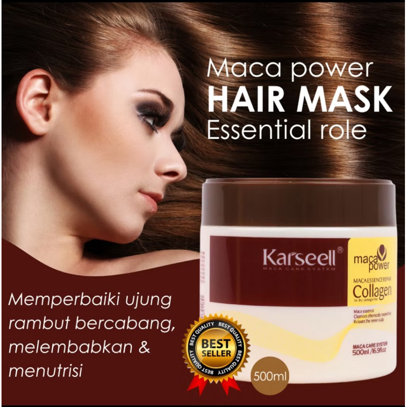 Jual KARSEELL Collagen Hair Mask Keratin Treatment 500ml/ Atasi ...