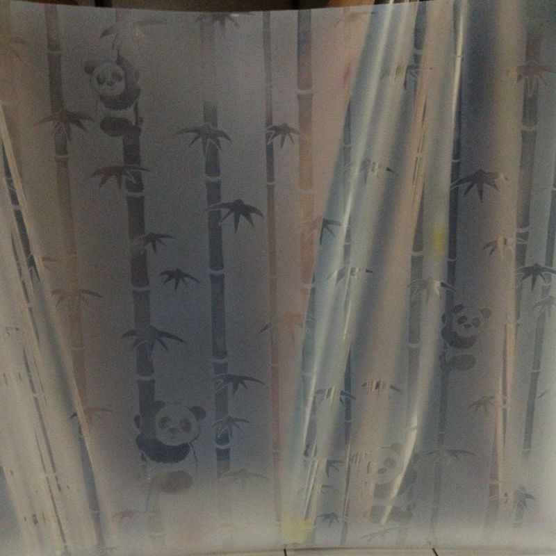 Jual Fiber Pagar Motif Little Bear Putih Semi Clear Per Meter | Shopee ...