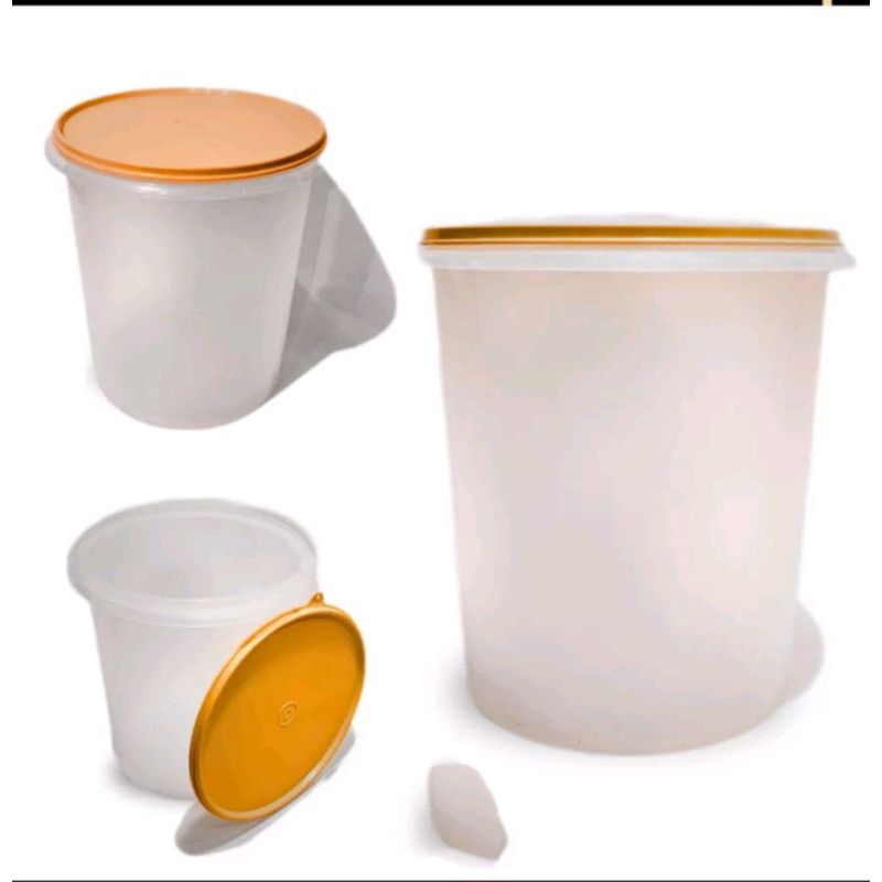 Jual Toples Besar Kerupuk Tupperware Jumbo 8.4Liter Warna putih orange ...