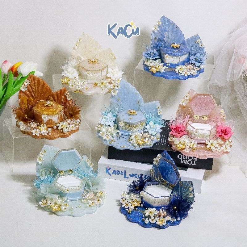 Jual Ringbox Lena Resin / Kotak Cincin Tunangan & Pernikahan / Tempat ...