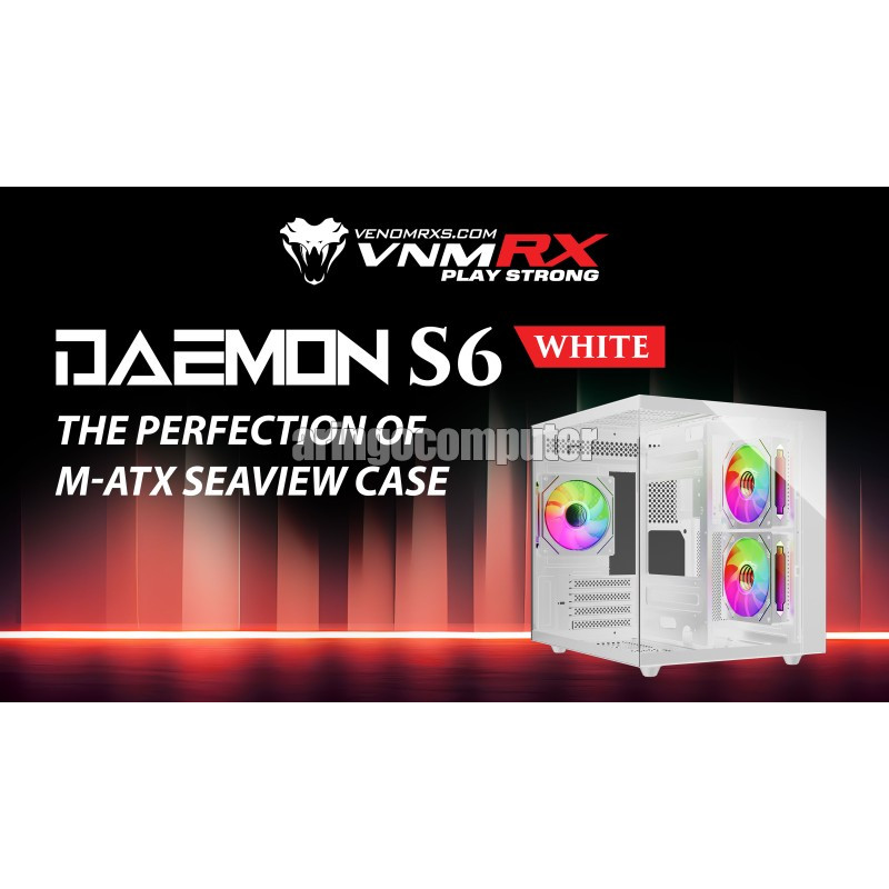 Jual Casing Venom RX DAEMON S6 M-ATX - WHITE | Shopee Indonesia