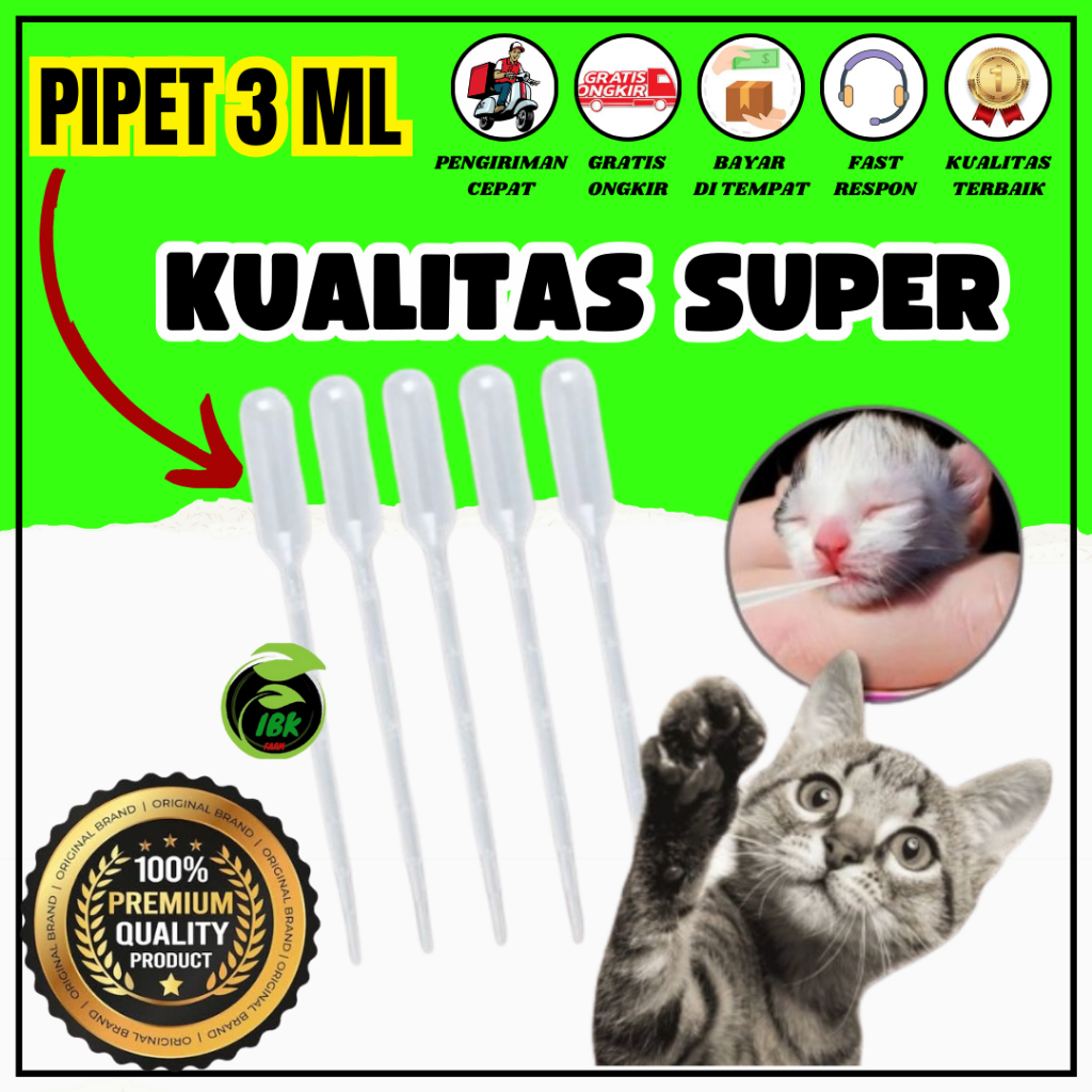 Jual HARGA PER 10 PCS Pipet 3ml HAMSTER KELINCI KUCING ANJING LANDAK ...