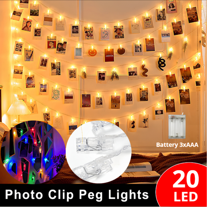 Jual Lampu Hias Klip Foto LED Tenaga Baterai / Lampu Clip Foto Hias ...