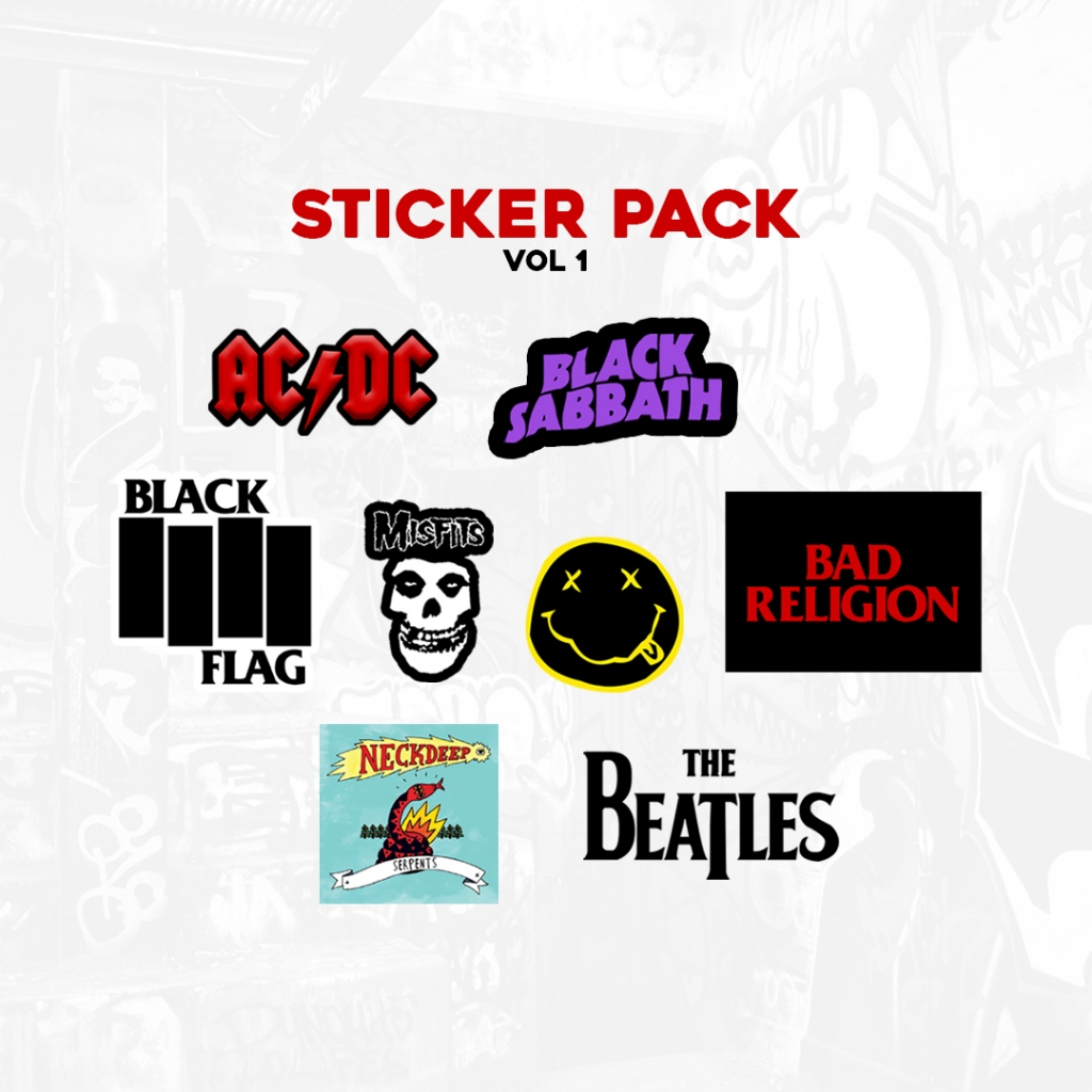 Jual Sticker Satuan - Sticker Band Rock Punk Metal Stiker Helm Stiker ...