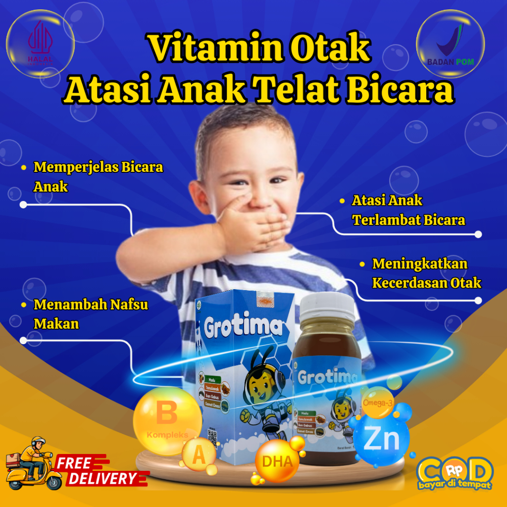 Jual Vitamin Anak Terlambat Bicara / Vitamin Anak Telat Bicara/Grotima ...