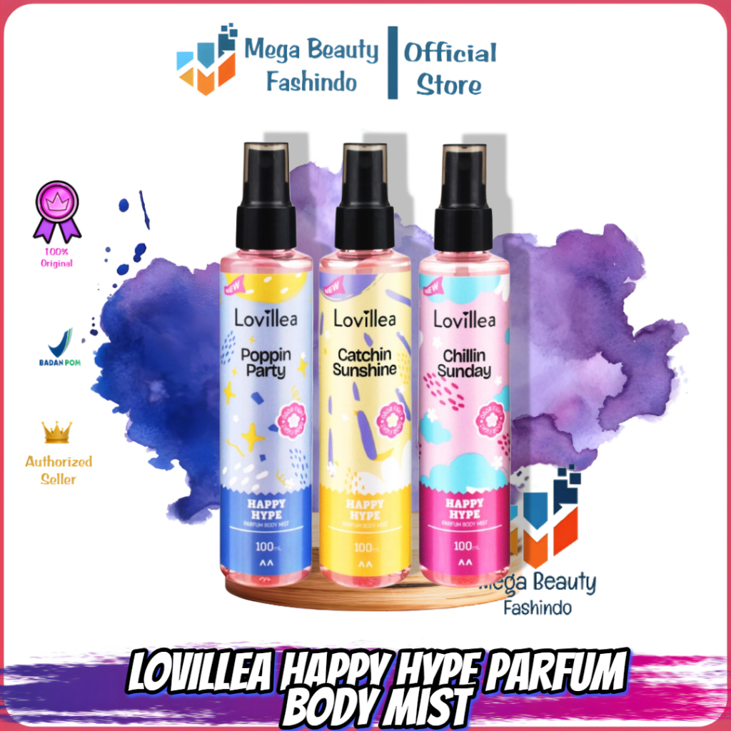 Jual LOVILLEA Happy Hype Parfum Body Mist 100ml | Shopee Indonesia