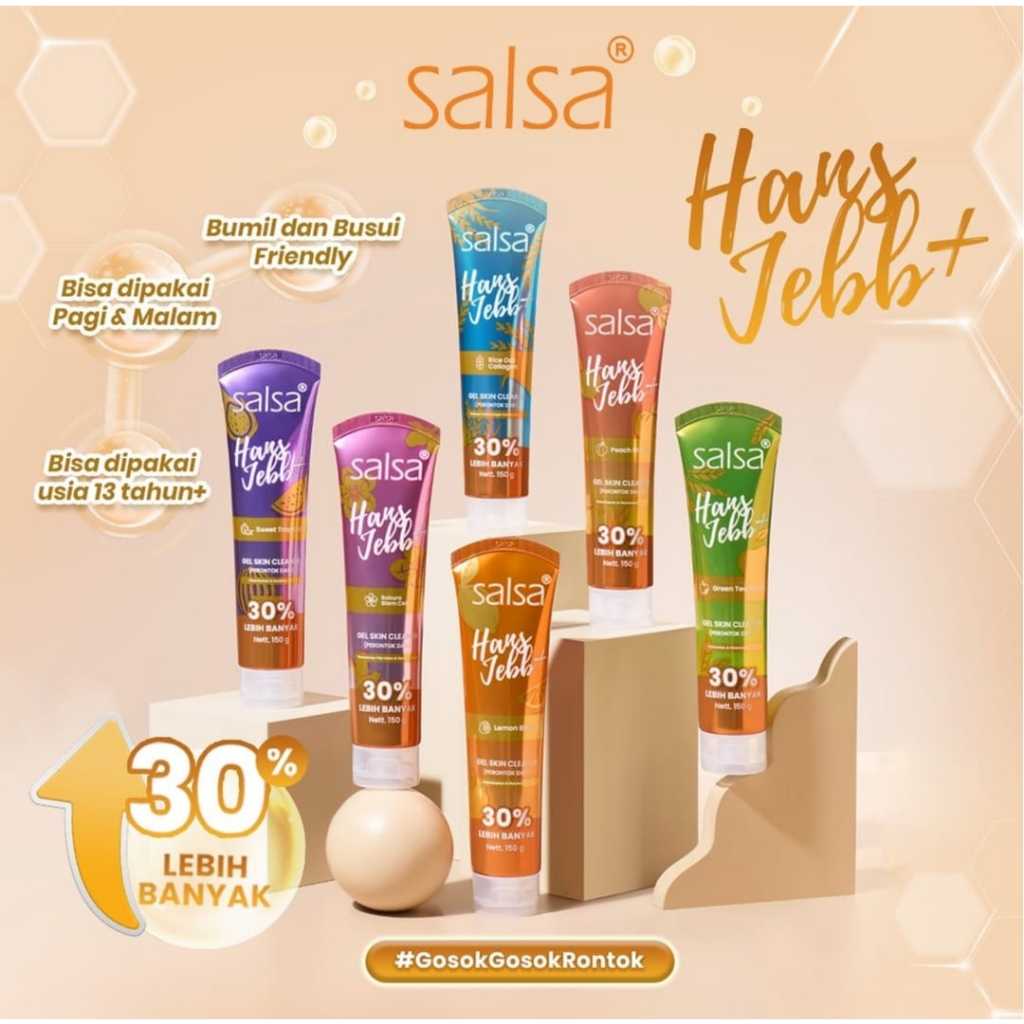 Jual Salsa Hans Jebb Gel Skin Cleanser Perontok Daki 150ml | Shopee ...