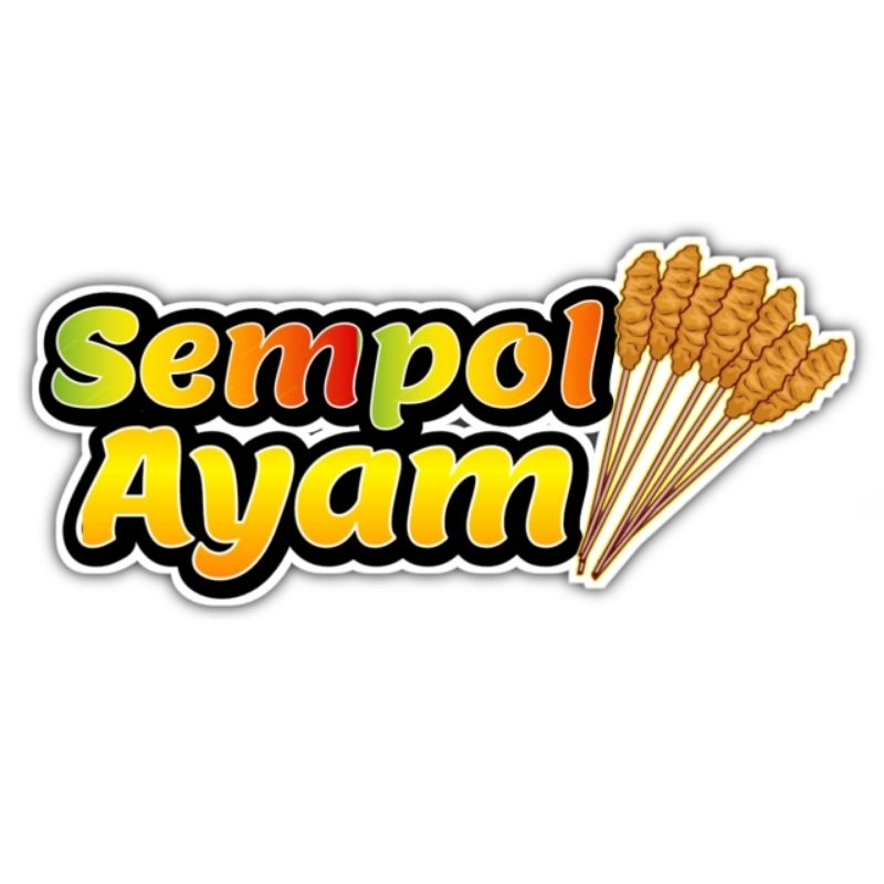 Jual Sticker Sempol Ayam Sempolan | Sticker Gerobak Kaca Jualan ...
